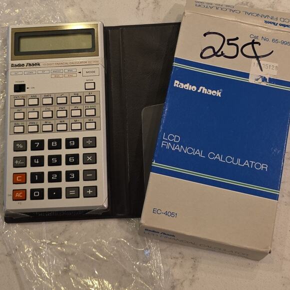 Radio Shack | Office | Vintage Radio Shack Calculator Wcase New In ...